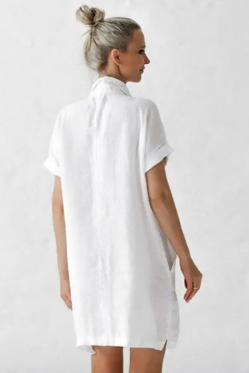 Linen Tunic - White | Seaside Tones